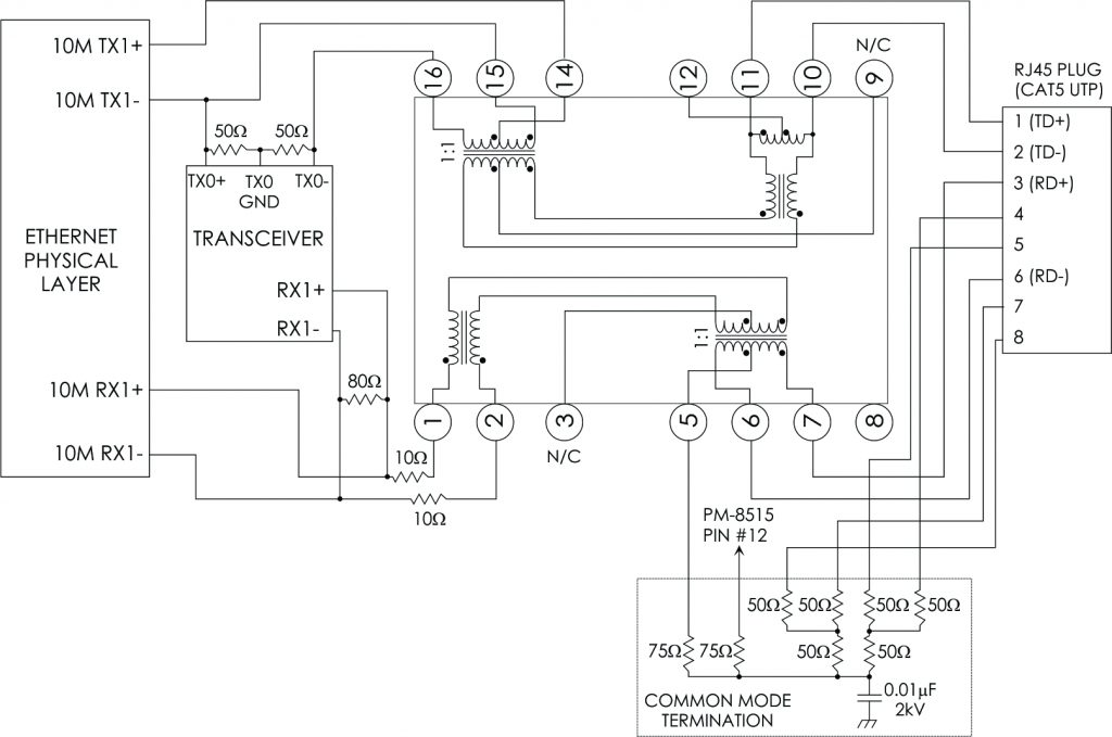 Typical 10_100_1000 Mbps Ethernet Circuit for LAN – Premier Magnetics