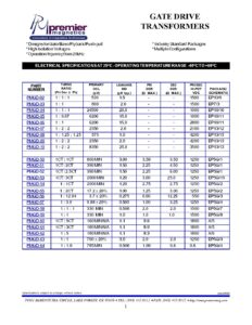 Gate & Base Drive Transformers (Single & Double Ended) Power Magnetics ...